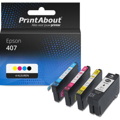 Huismerk Epson 407 Inktcartridge 4-kleuren (C13T07U41/42/43/440 ...